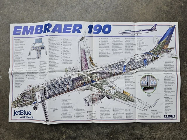 FLIGHTGLOBAL AIRCRAFT CUTAWAY Poster Embraer Legacy 450 19.5 x 27.5 in ...