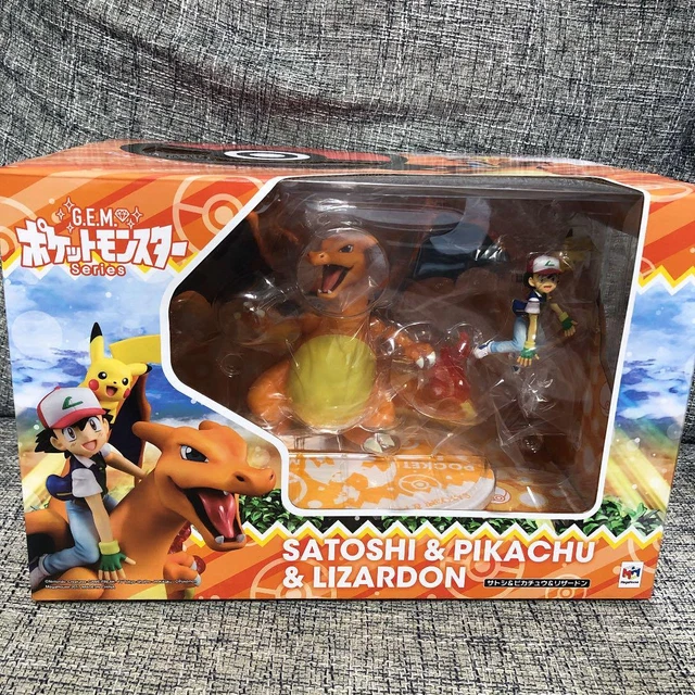 MEGAHOUSE G.E.M.SERIES POKEMON Ash Ketchum & Pikachu & Charizard PVC ...