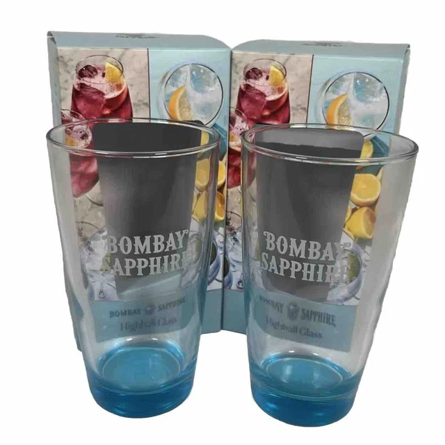 BOMBAY SAPPHIRE LONG Drink Highball Glass 40cl 400ml Summer Party Gift ...