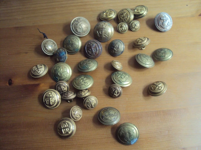 33 BOUTONS ANCRE Troupes Coloniales WWII + 9 BOUTONS 1ere guerre great seal EUR 30,00 - PicClick FR