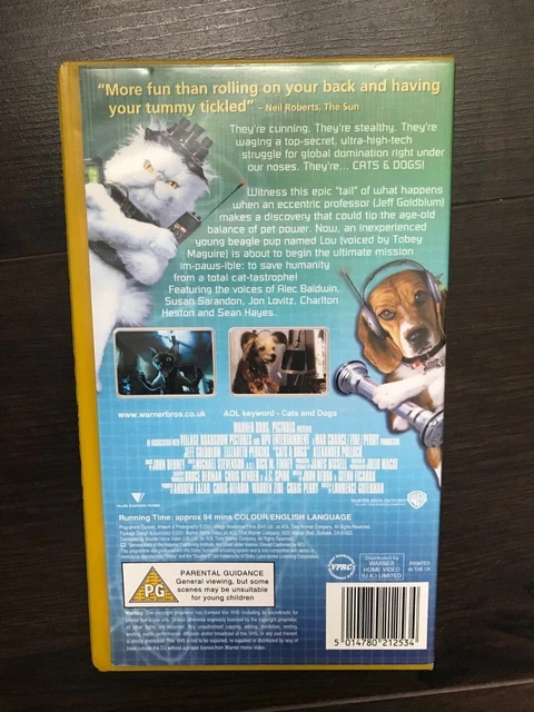 CATS AND DOGS Warner Bros - VHS Video, Retro, Cert PG £2.99 - PicClick UK