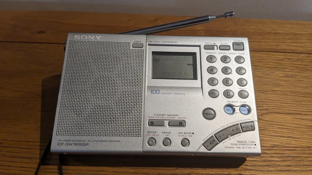 SONY ICF-SW7600GR PORTABLE FM/SW/MW/LW PLL Synthesized World Radio Receiver *VGC £89.95 ...
