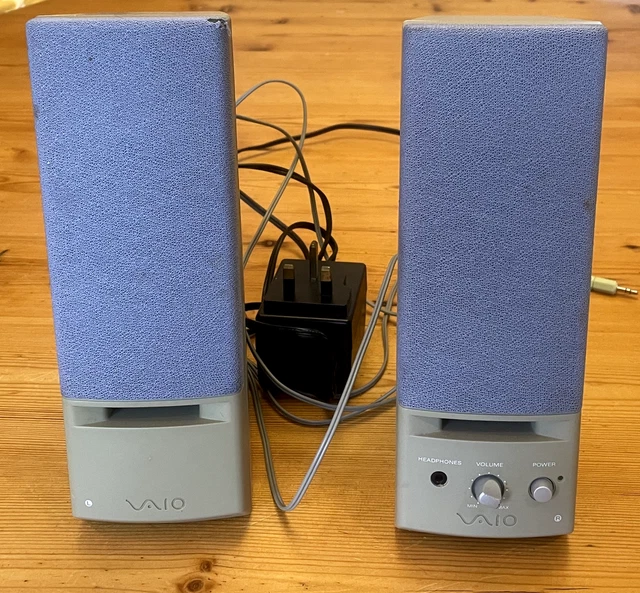 VINTAGE SONY VAIO Computer Speakers PCVA-SP2 £15.00 - PicClick UK