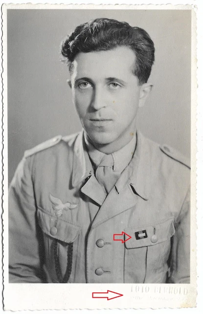 REAL PHOTO PORTRAIT Luftwaffe African Corps Southern Front Order Clip ...