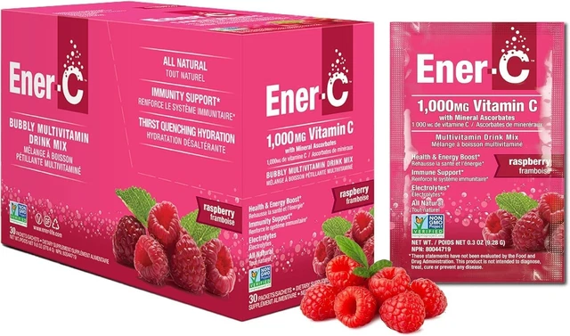 ENER C RASPBERRY 1000mg Vitamin C 30 Sachets £21.70 - PicClick UK