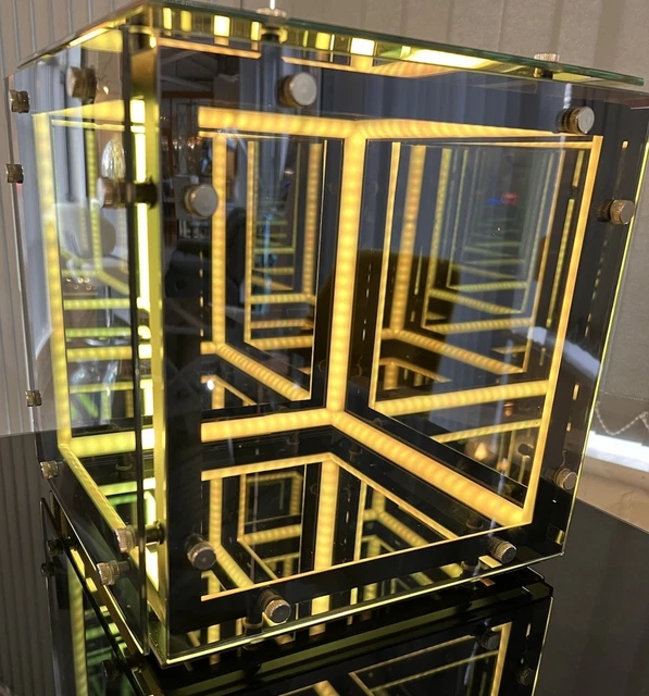 LED HYPERSPACE ATMOSPHERIC Infinity Cube With Remote Control RGB Mood ...