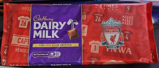 CADBURY DAIRY MILK Chocolate Bar Liverpool Football Club Edition 360g £ ...
