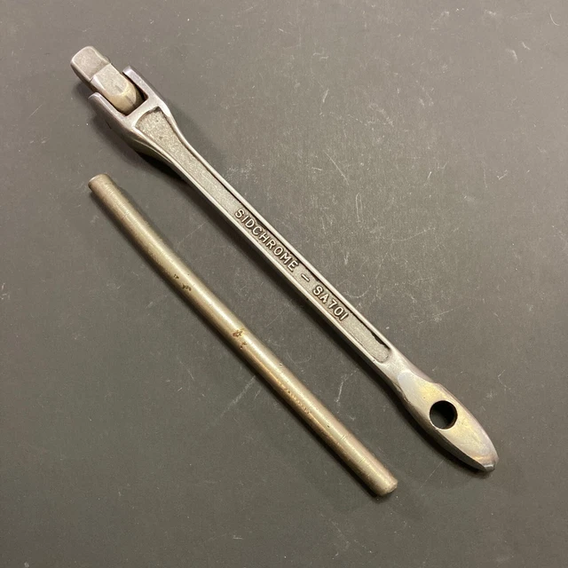 VINTAGE SIDCHROME S.A. 701 8" 1/2" dr DRIVE OFFSET BREAKER & TOMMY BAR ...