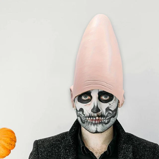 ALIEN CONE BALD Head Cover Women Men Role Playing Boys/Girls Latex Bald ...