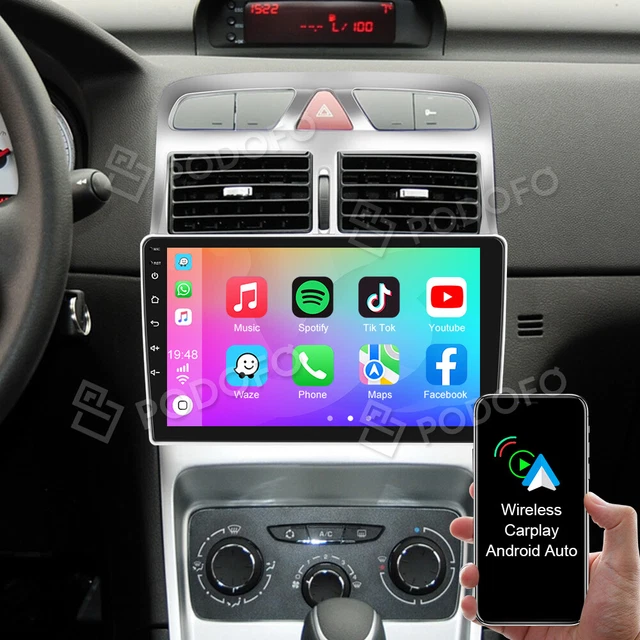FÜR PEUGEOT 307 2002-2013 9" Android 12.0 Autoradio DAB GPS Navi RDS ...
