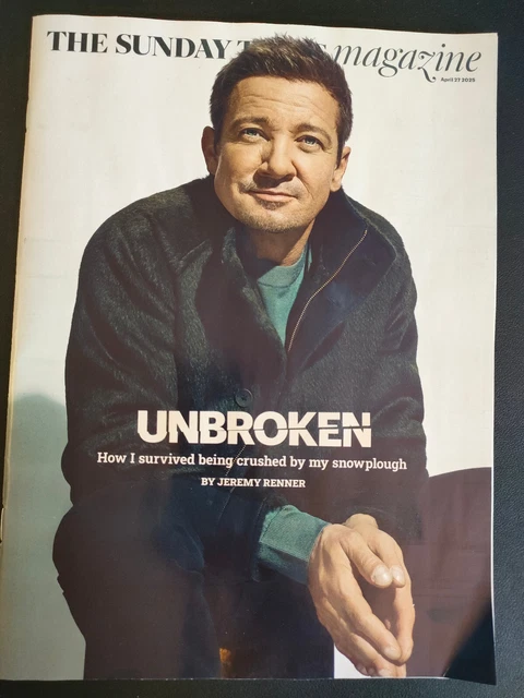 SUNDAY TIMES MAGAZINE - 27 Apr 2025 - Jeremy Renner Crushed by a Snowplough £2.00 - PicClick UK