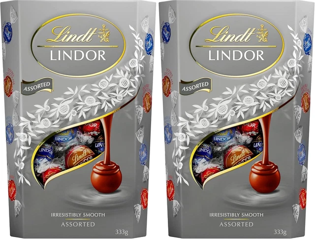 LINDOR SILVER ASSORTED Chocolate Cornet 333G (Pack of 2) $61.20 ...