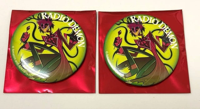 WELCOME TO HAZBIN Hotel Radio Demon Alastor Can Badge Set Of 2 £48.55 ...