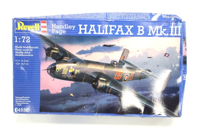 REVELL HANDLEY PAGE 'Halifax B Mk.III' 1/72 Scale Model Kit #04936 ...