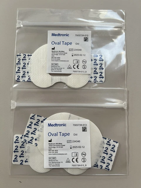 MEDTRONIC CGM GUARDIAN - Oval Tape 20pcs MMT-7015WW (2x10) £24.00 ...