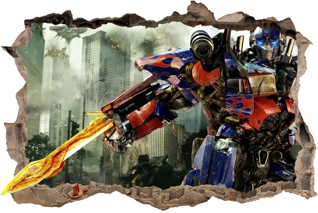 S89 WANDTATTOO 120cm TRANSFORMERS optimus prime STICKER 3D ...