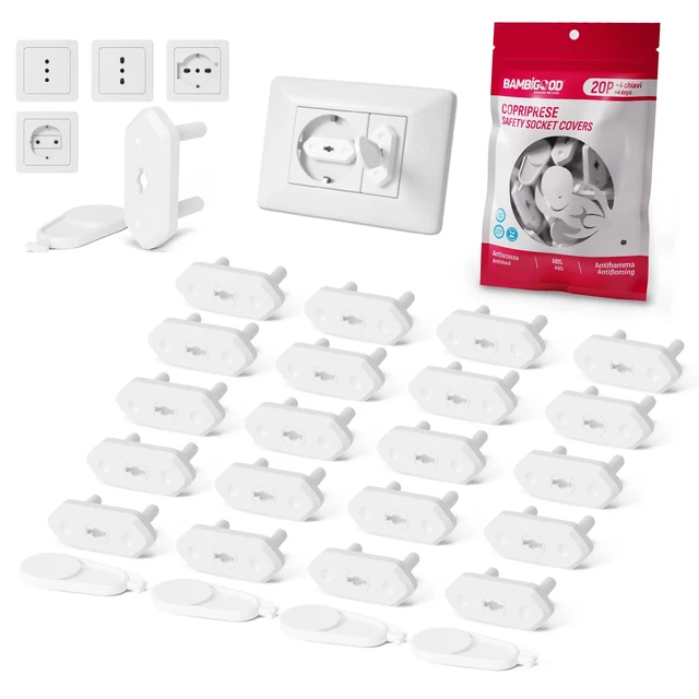 BAMBIGOOD® 20+4 CACHE Prise Bébé Electrique - Caches Prises Murale ...