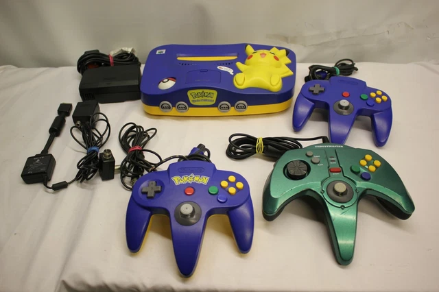 NINTENDO 64 PIKACHU Pokemon Control Deck Nus-101(Eur) Gaming Console ...