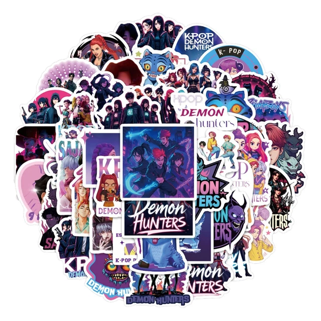 50PCS KPOP DEMON Hunters Stickers Huntrix Saja Boys Rumi Jinu Mira Zoey ...