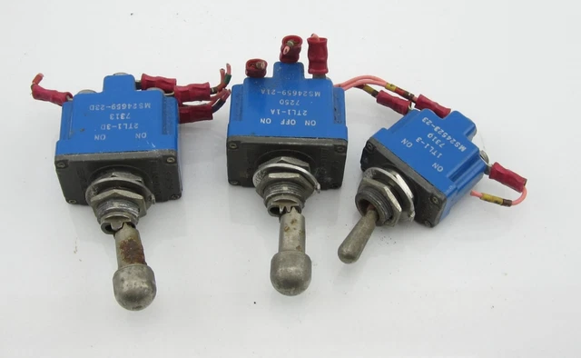 3X SWITCH 2TL1-3D 2TL1-1A 1TL1-3 MS24659 MS24523 Honeywell RAF Vintage Aircraft £24.99 - PicClick UK