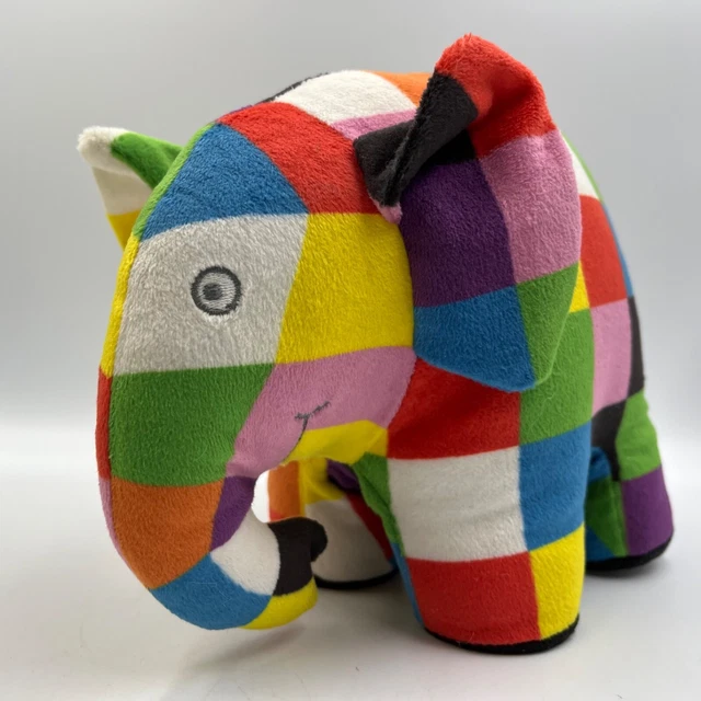 OFFICIAL ELMER THE Elephant Soft Plush Toy 6.5" Tall Rainbow Designs ...
