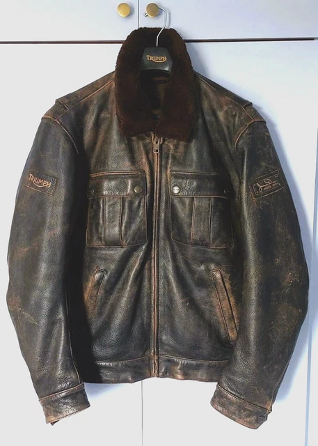 TRIUMPH LEGENDS JAMES Dean Very Cool Leather Motorcycle Jacket Ltd ...
