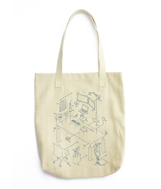 EXPLODED MODERN WORKSPACE Clever Exploded View Office Reusable Shopping ...