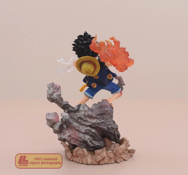 ANIME ONE PIECE Monkey D Luffy Gear 2nd Fire Fist Action Figure Statue ...