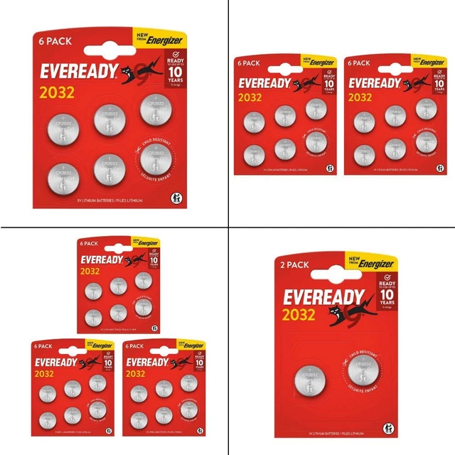 EVEREADY CR2032 LITHIUM Coin Batteries for Hearing Devices Dependable ...