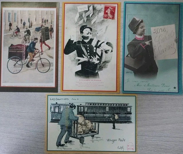 LOT DE 4 Vignettes Philaposte Timbre Tirage Limité N** (2015) EUR 1,00 ...