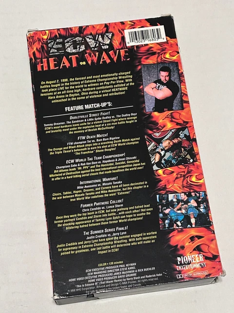 ECW HEAT WAVE 1998 VHS (Extreme Championship Wrestling Dudley Boyz ...