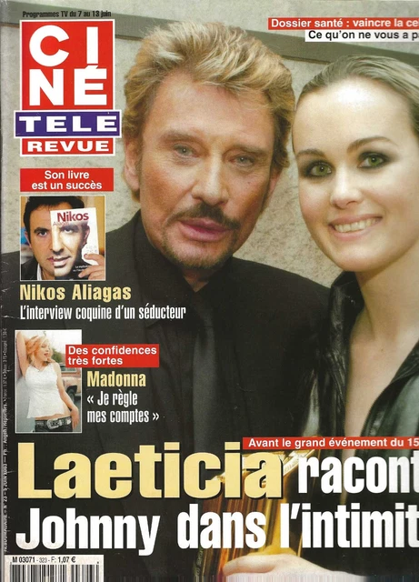 CINÉ TÉLÉ REVUE n° 23 (2003) - Johnny Hallyday et Laeticia EUR 5,00 ...