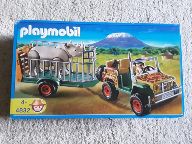 PLAYMOBIL 4832 VÉHICULE de safari et rhinocéros NEUF EUR 66,00 ...