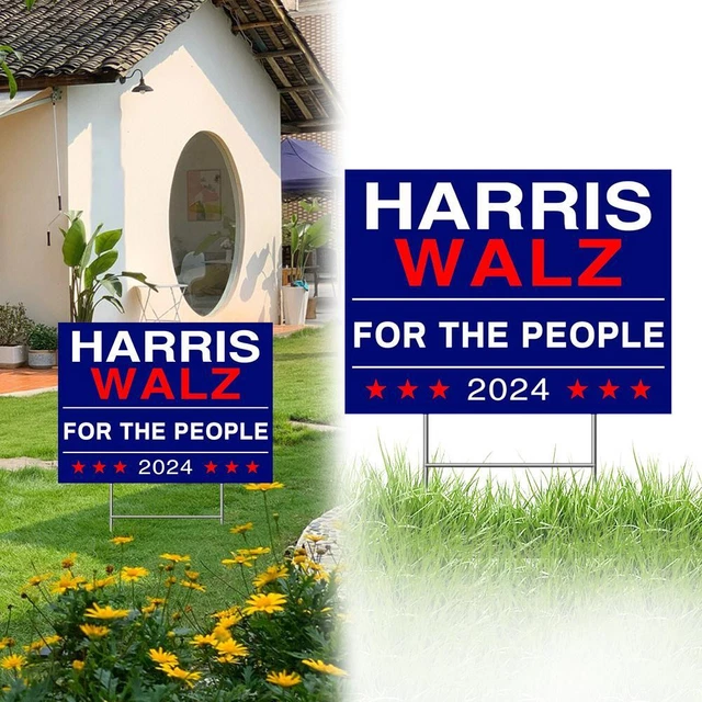 HARRIS WALZ 2024 Yard Sign, Kamala Harris Tim Walz Waltz For President ...