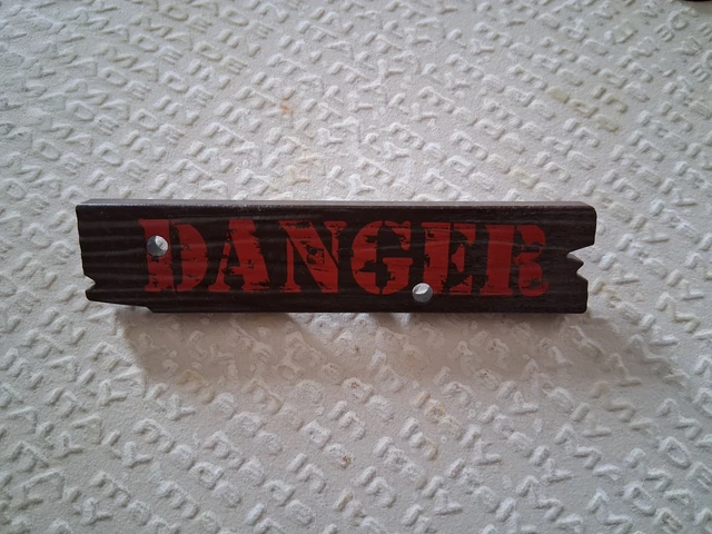 PLAYMOBIL , PANNEAU "danger" de la mine d'or du far-west 5246, 6428 ...