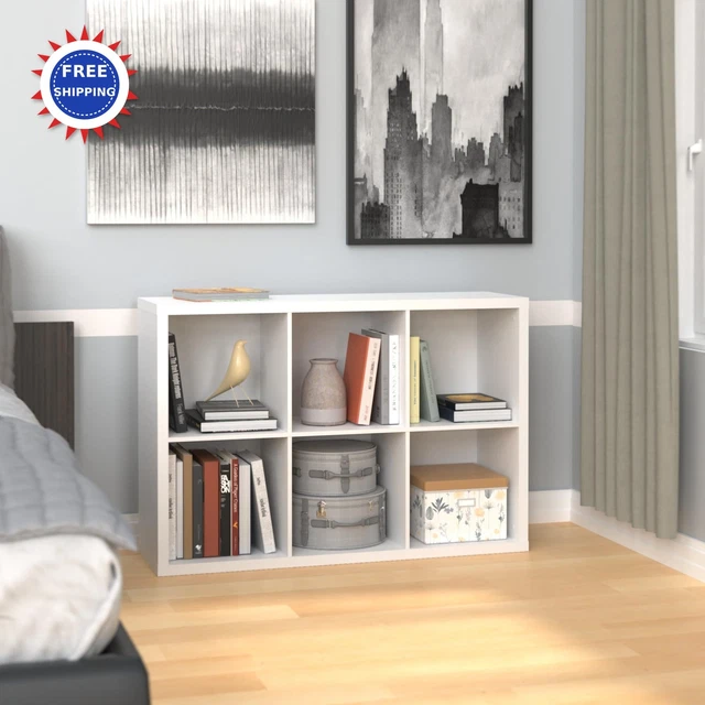 CUBE STORAGE SHELF Organizer Bookshelf 6 ClosetMaid Easy Assembly White ...