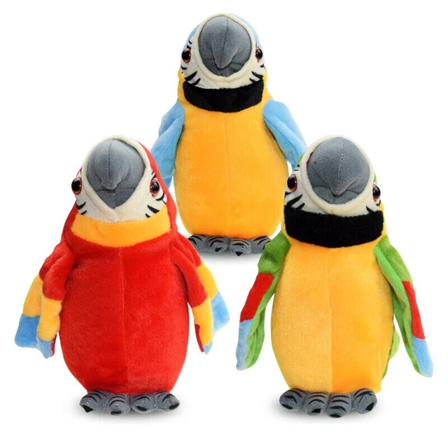 TALKING PARROT - Repeats What You Say Electronic Pet Plush Interactive ...