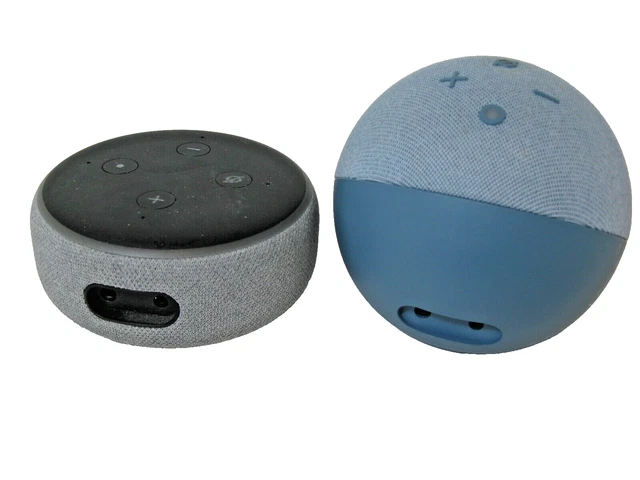 AMAZON ECHO DOT 3rd Gen & 4th Gen Smart Speakers Grey Blue UNTESTED £30 ...
