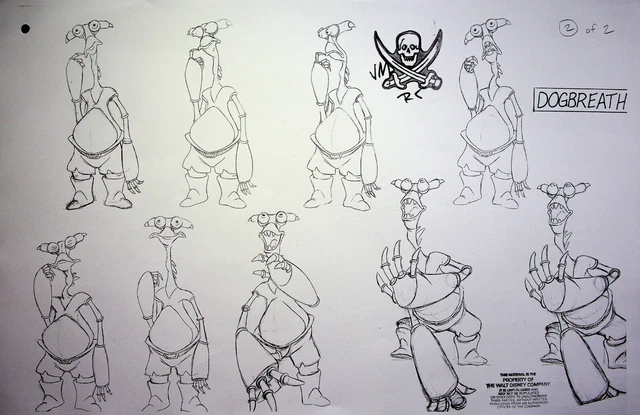 TREASURE PLANET PRODUCTION Animation Character Layout Model SHEET COPY ...