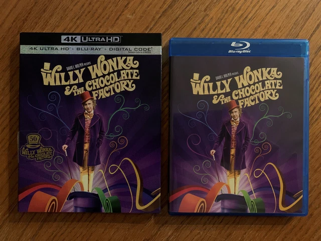 WILLY WONKA & The Chocolate Factory 50th Anniv. Blu-ray, 4K Digital! NO ...