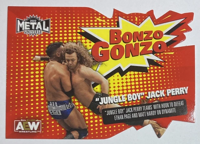 2022 AEW METAL Universe Jungle Boy Jack Perry Bonzo Gonzo Insert Card ...