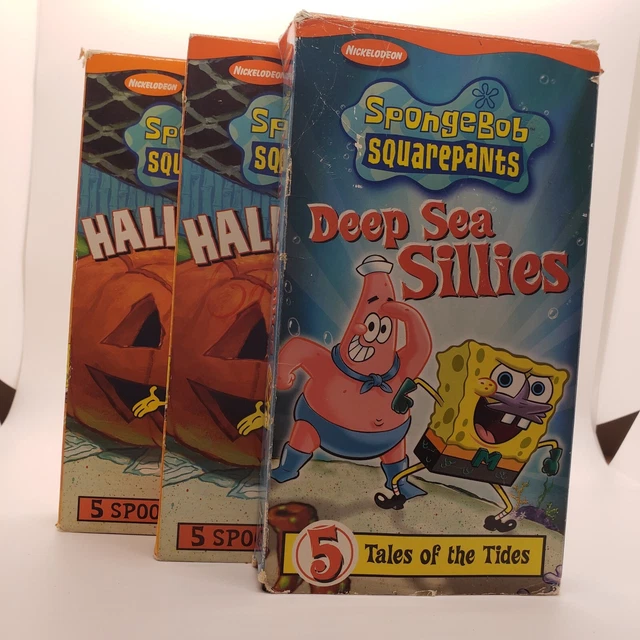 SPONGEBOB SQUAREPANTS VHS: Deep Sea Sillies, The Sponge Who Could Fly ...