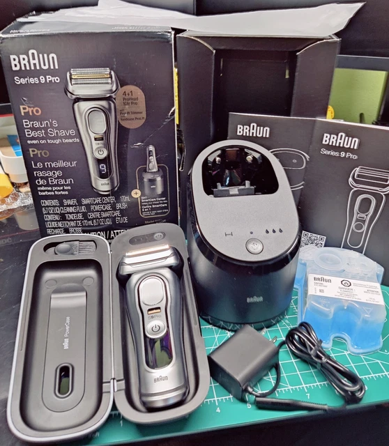 BRAUN SERIES 9 Pro Electric Shaver with PowerCase - Black/Silver ...