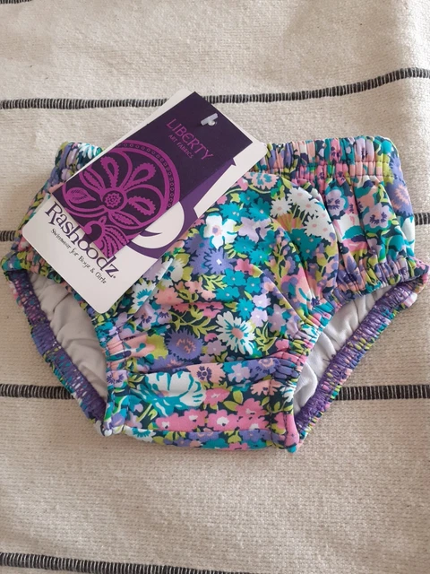 REUSABLE SWIM NAPPY Liberty Floral Fabric No Nappy Size 12-24Mths 11 ...