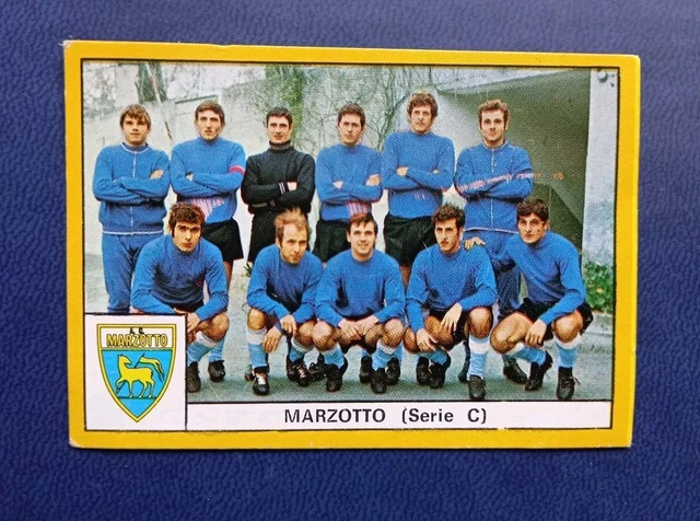 FIGURINA MARZOTTO ALBUM CALCIATORI EDIS 1969/1970 SQUADRA SERIE C recup ...