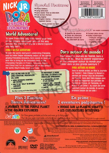 DORA THE EXPLORER - World Adventure (Bilingual) (Dvd) £11.53 - PicClick UK