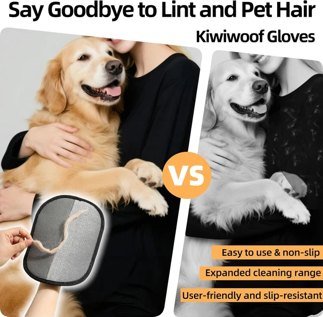 ELECTROSTATIC PET HAIR Removal Gloves for Cats&Dogs,2025 New Upgraded ...