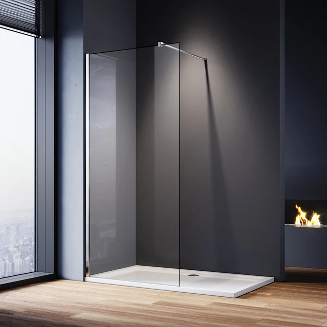 Walk In Shower Enclosure Screen Wet Room Cubicle 8mm Easy Clean Glass