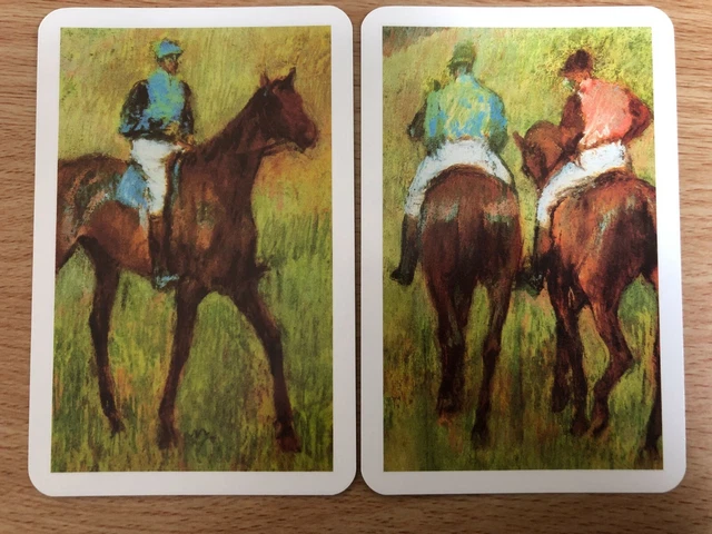 VINTAGE SWAP PLAYING Cards: Edgar Degas Jockey Racehorse Thoroughbred ...