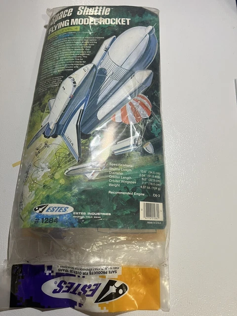 RARE VINTAGE ESTES Space Shuttle Flying Model Rocket # 1284 $147.50 ...